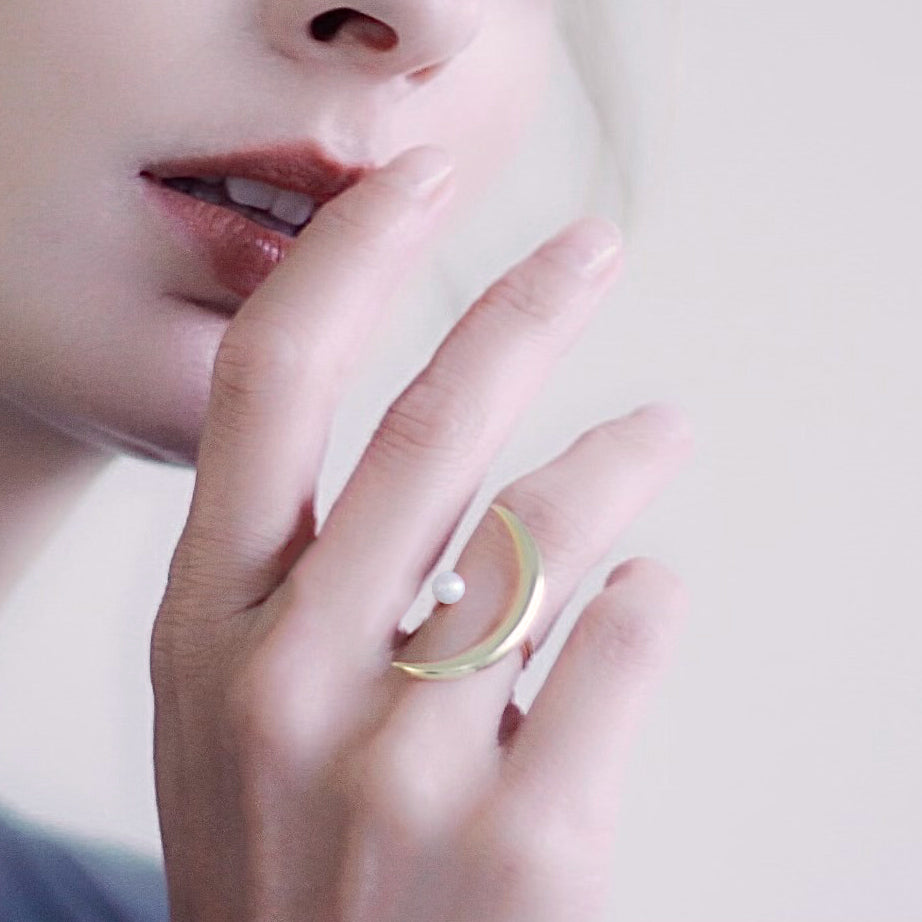 新月光點戒 Golden Moonlight Ring – Reflection.co_official