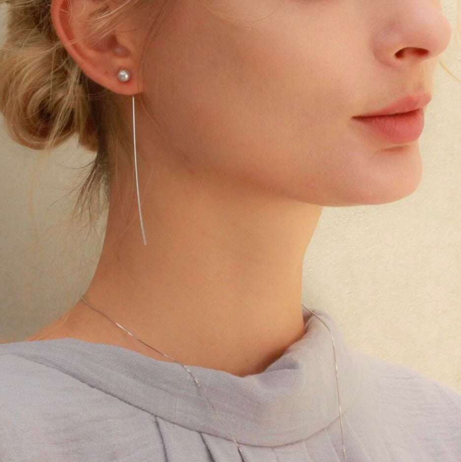 灰色露水耳針 Grey Dew earring – Reflection.co_official